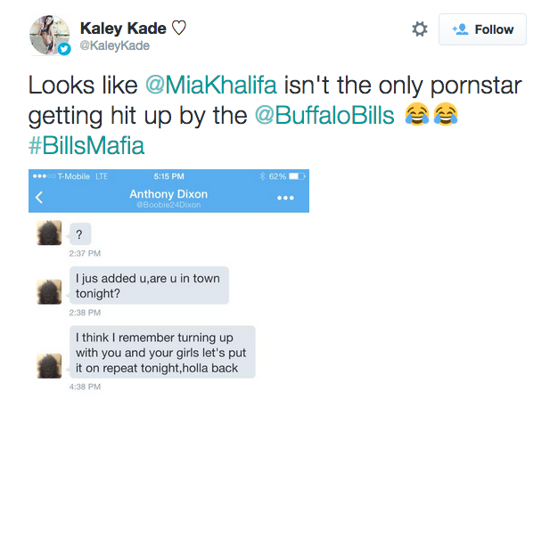 Kaley Kade Exposes Buffalo Bills Player On Twitter | The Latest Hip-Hop ...